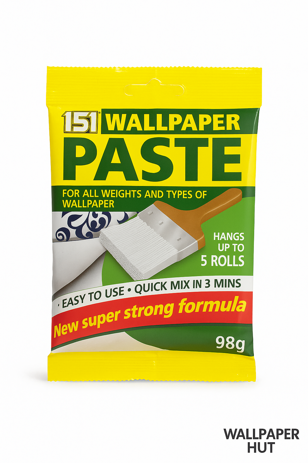 151 Wallpaper Paste – Quick Mix Super Strong Adhesive (98g) up to 5 ro ...
